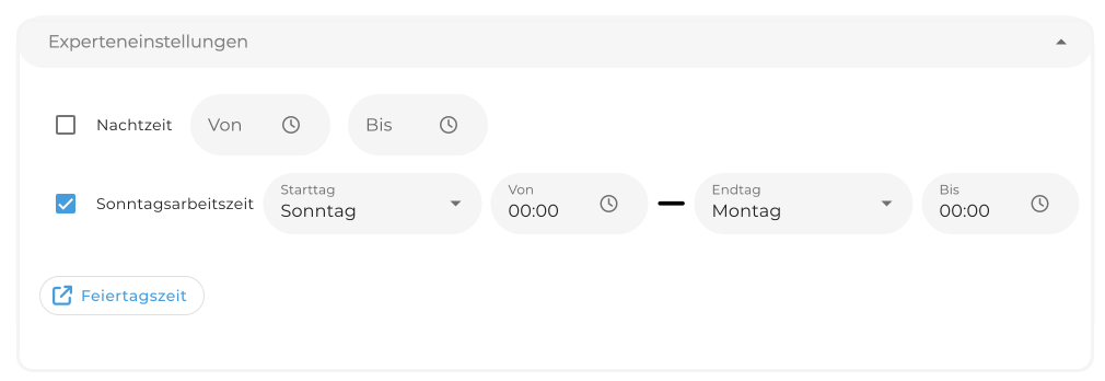 Wie richte ich einen Arbeitsplan ein?